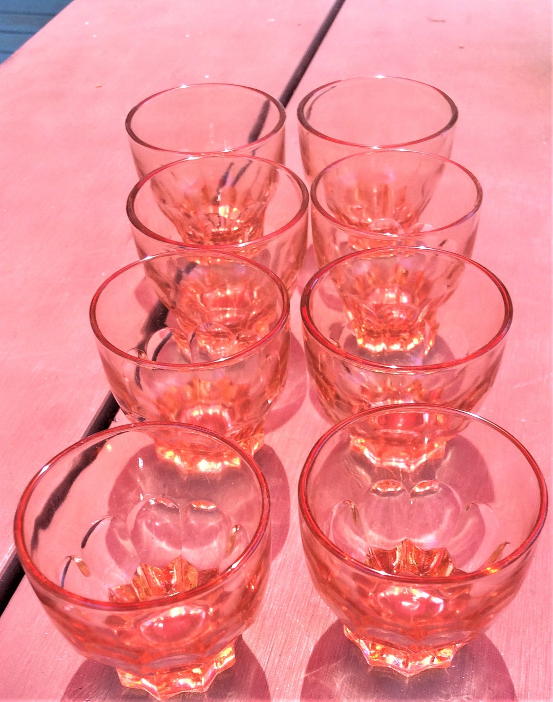 Eight Pink Depression Glass Footed Shooters. - Etsy