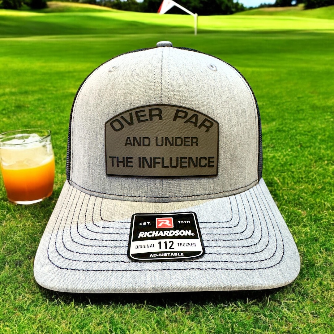 Over Par and Under the Influence Hat for Fathers Day Golf Joke Humor ...