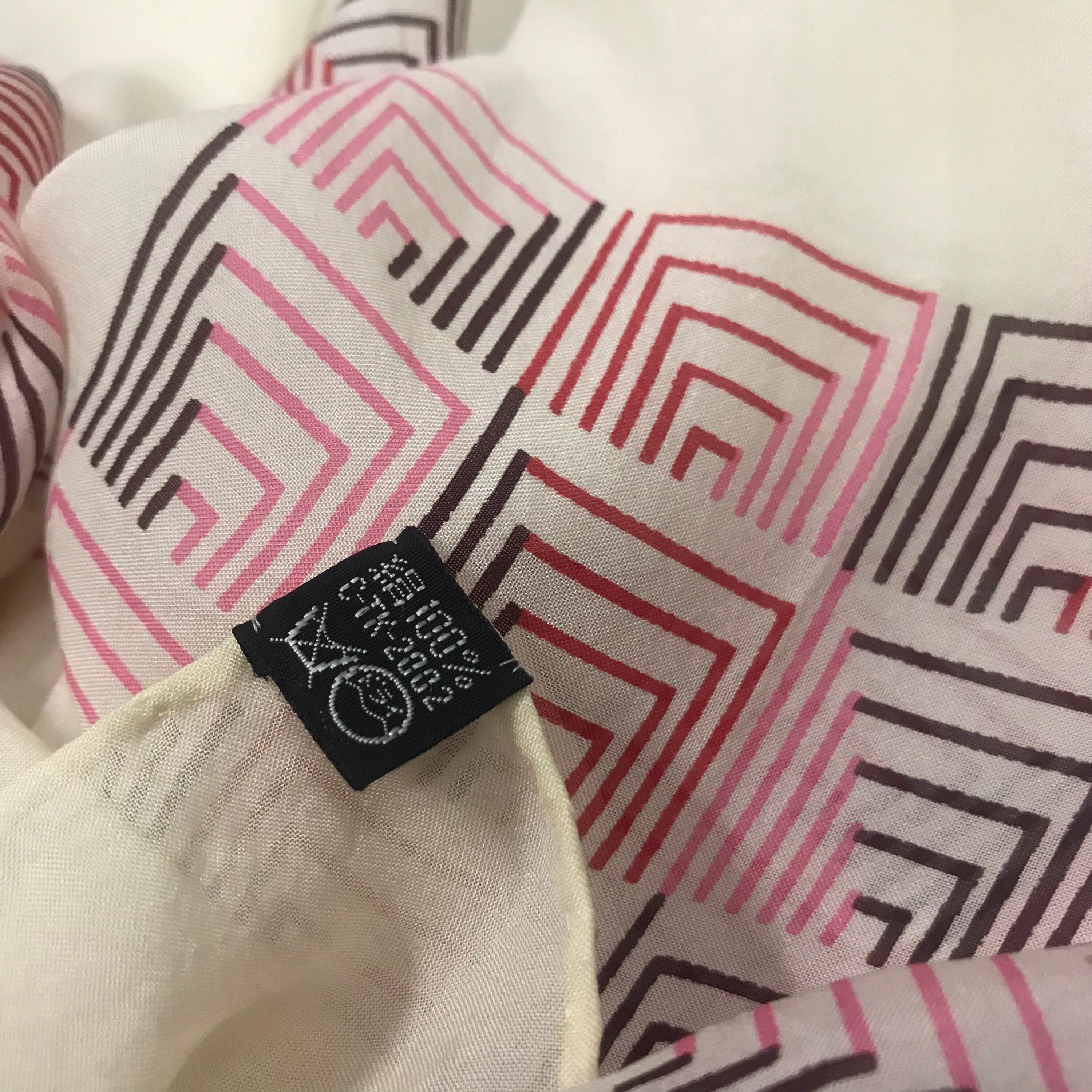 Yves Saint Laurent Ysl Nice Block Design Silk Scarf - Etsy