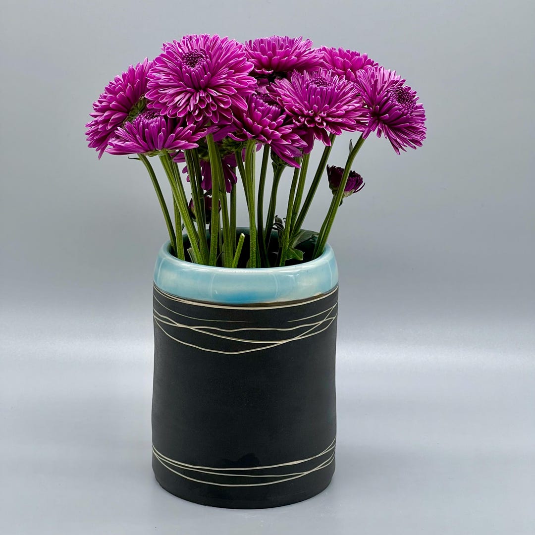 Carving Quietly Sgraffito Flower Vase - Etsy