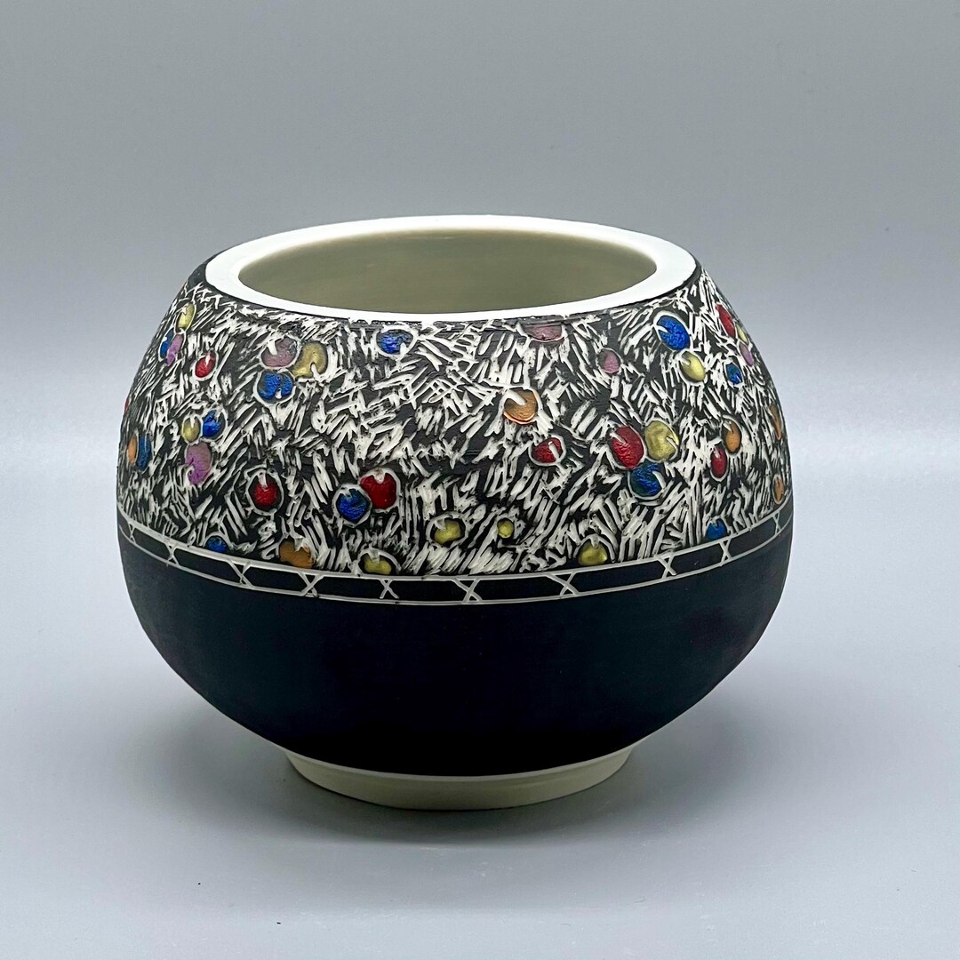 Primary Sgraffito Pot - Etsy