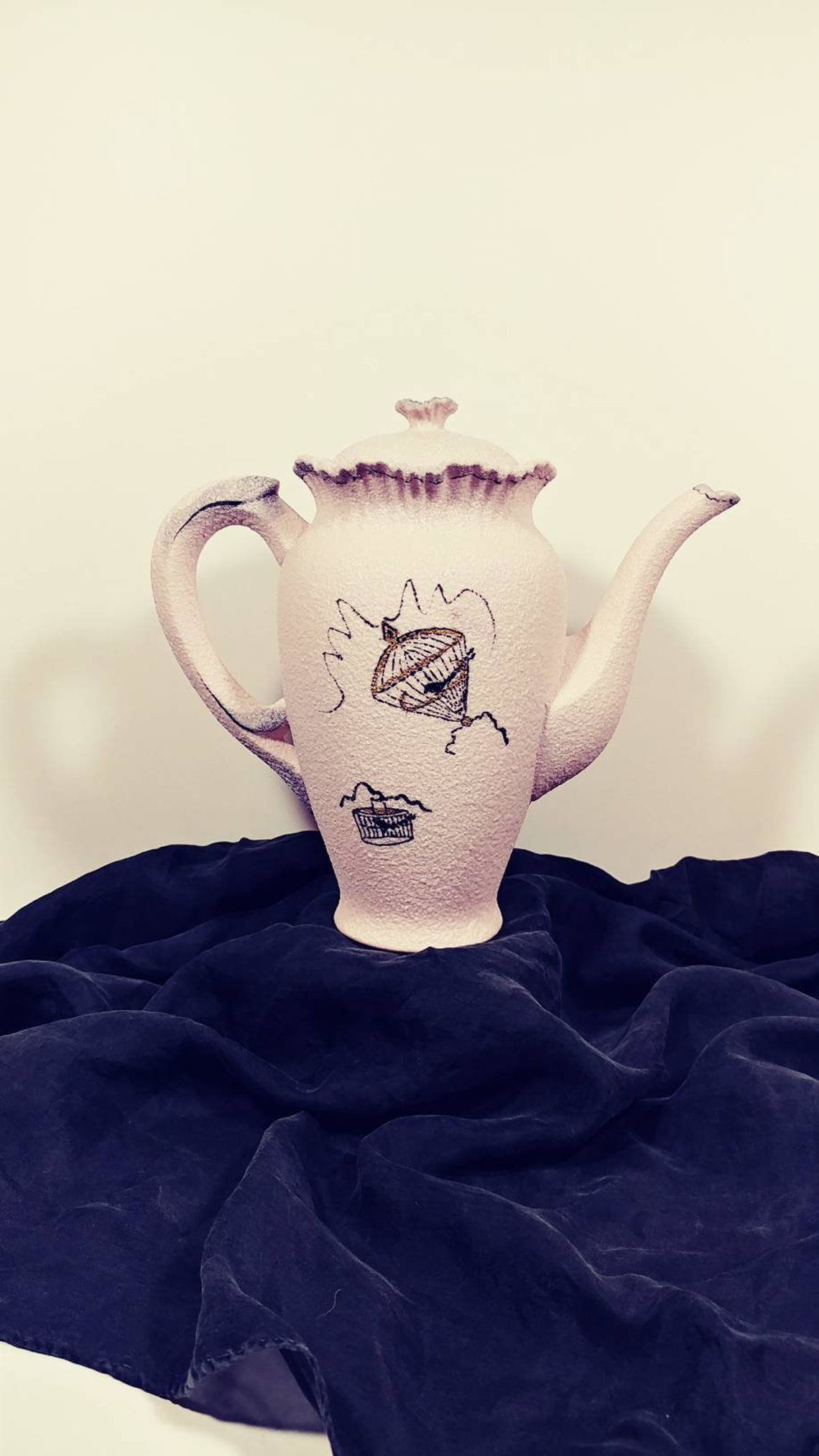 Vintage Japan Pink Art Pottery Teapot With Transfer Ware | Etsy