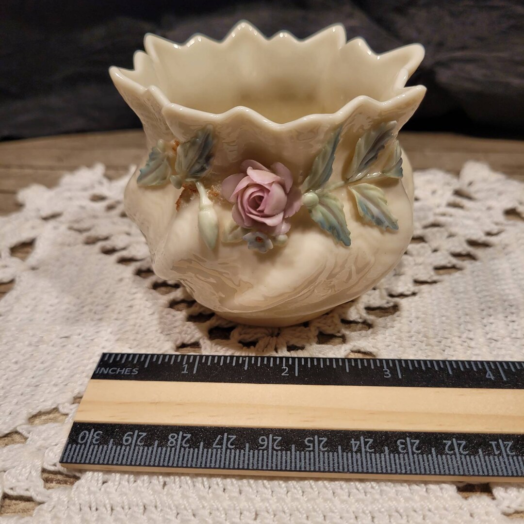 Vintage Belleek Twisted Shell Irish Rose Forget- Me-nots 6th Green Mark ...