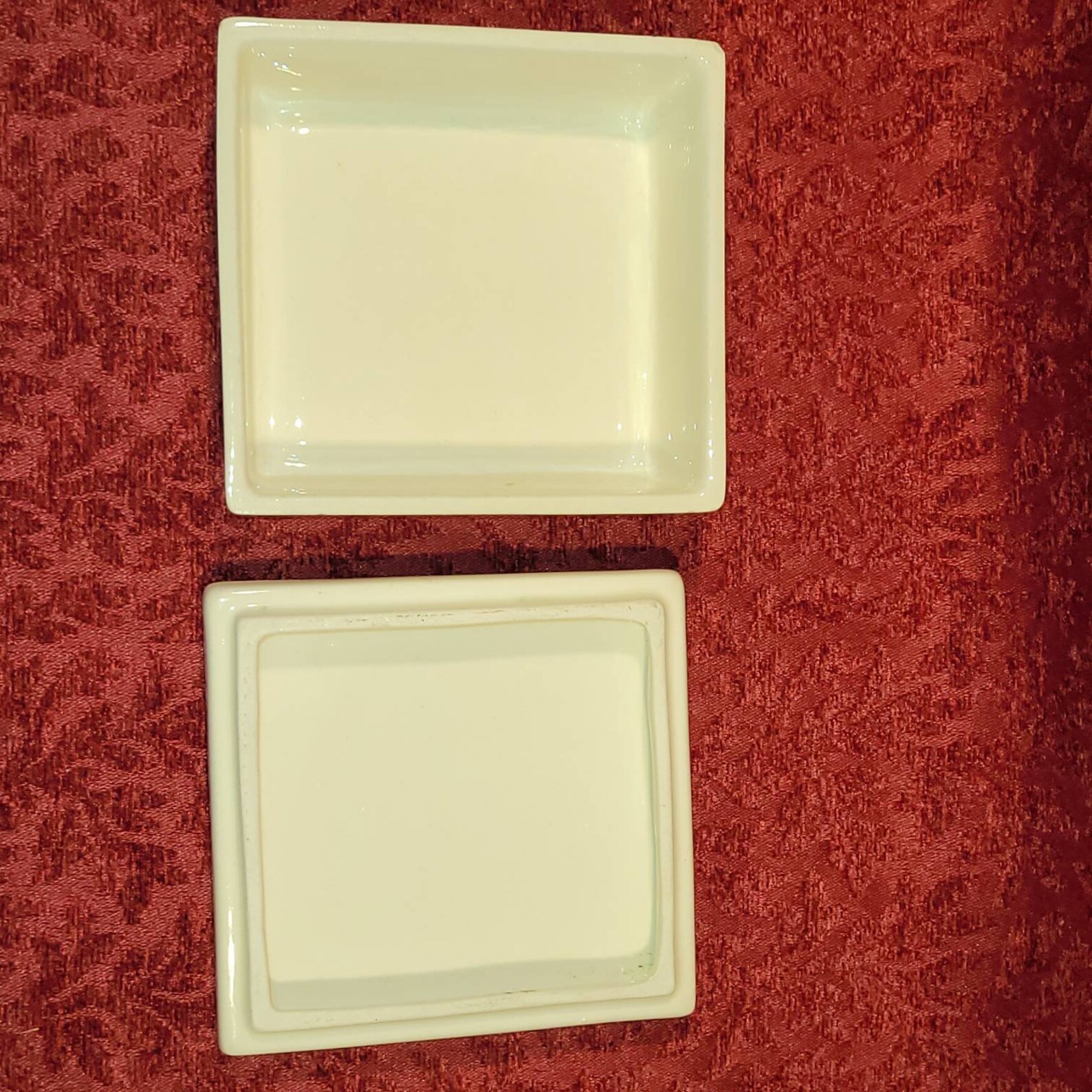 Vintage Blue Ridge Southern Pottery Square Trinket Box Made in - Etsy