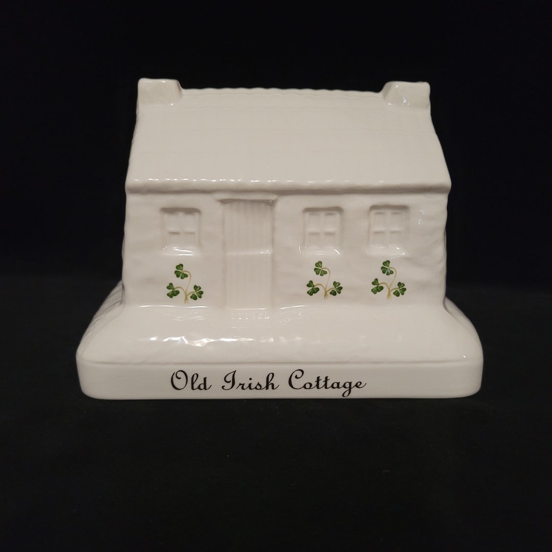 Donegal by Belleek Old Irish Cottage Shamrock Clover - Etsy