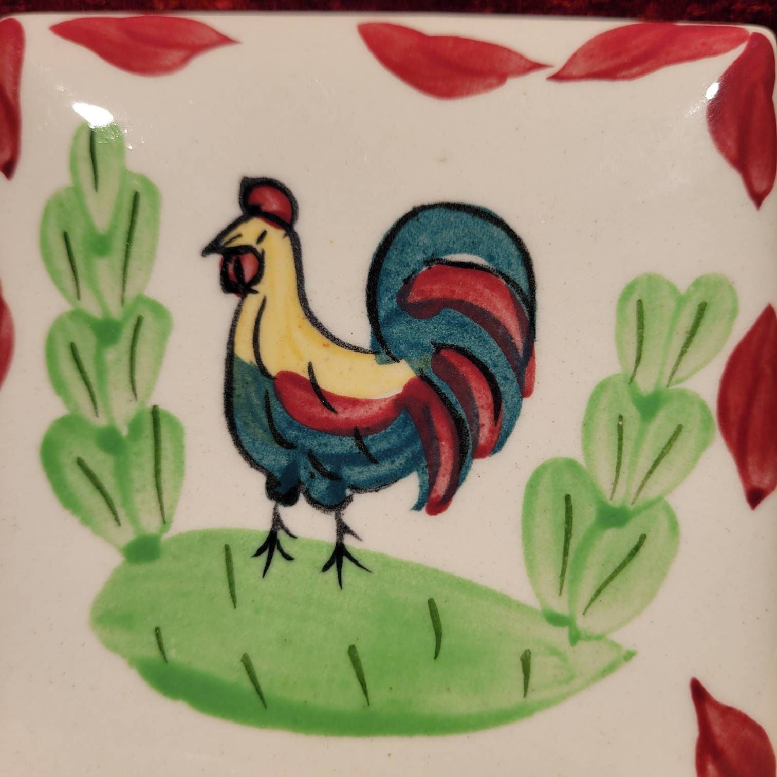 Vintage Blue Ridge Southern Pottery Square Trinket Box Made in | Etsy