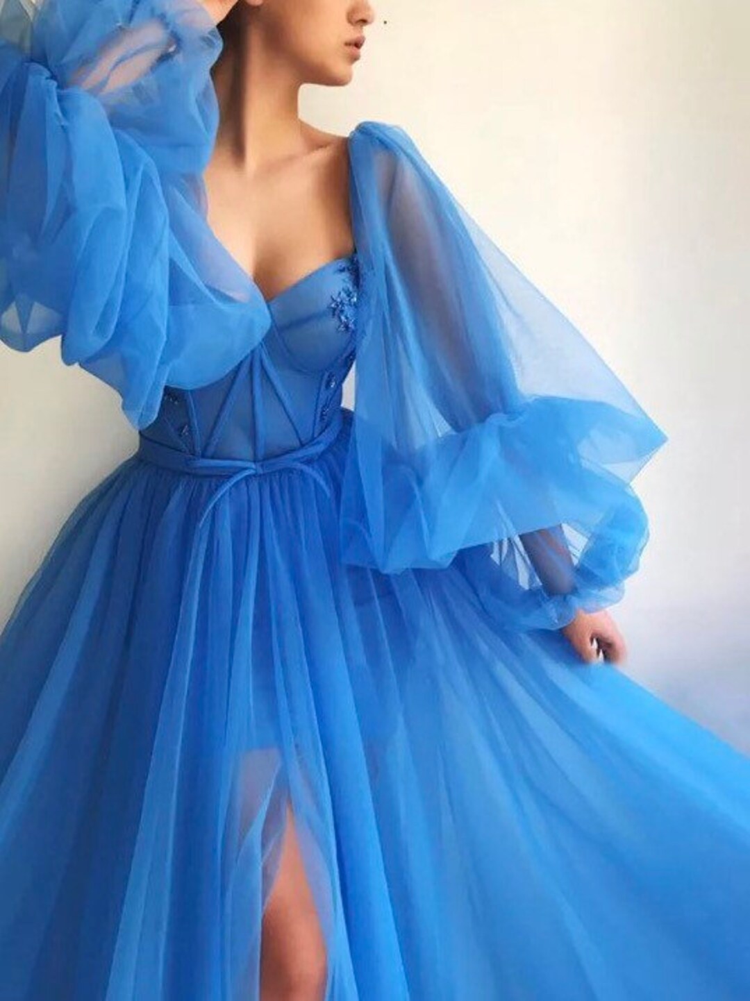 Prom Dress Cottage Core Dress Puff Sleeve Dress - Etsy