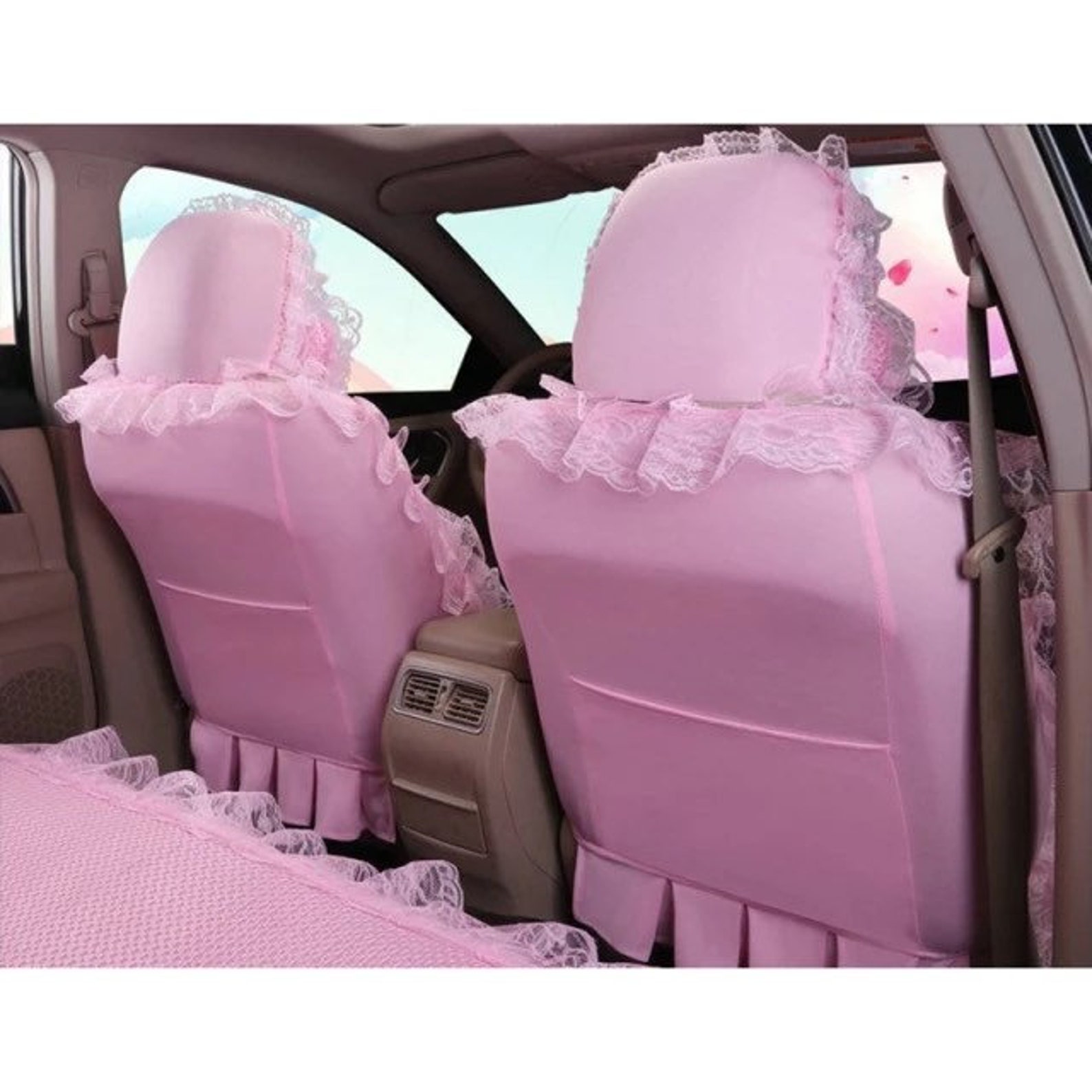 Pink Ruffle Car Seats Girly Lace Ruffle Car Seats - Etsy