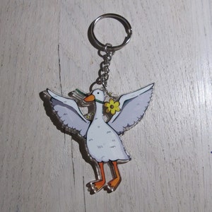 Cute Acrylic Charm Keychain Inspired by Untitled Goose Game - Etsy