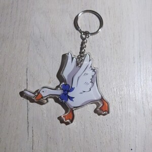 Cute Acrylic Charm Keychain Inspired by Untitled Goose Game - Etsy