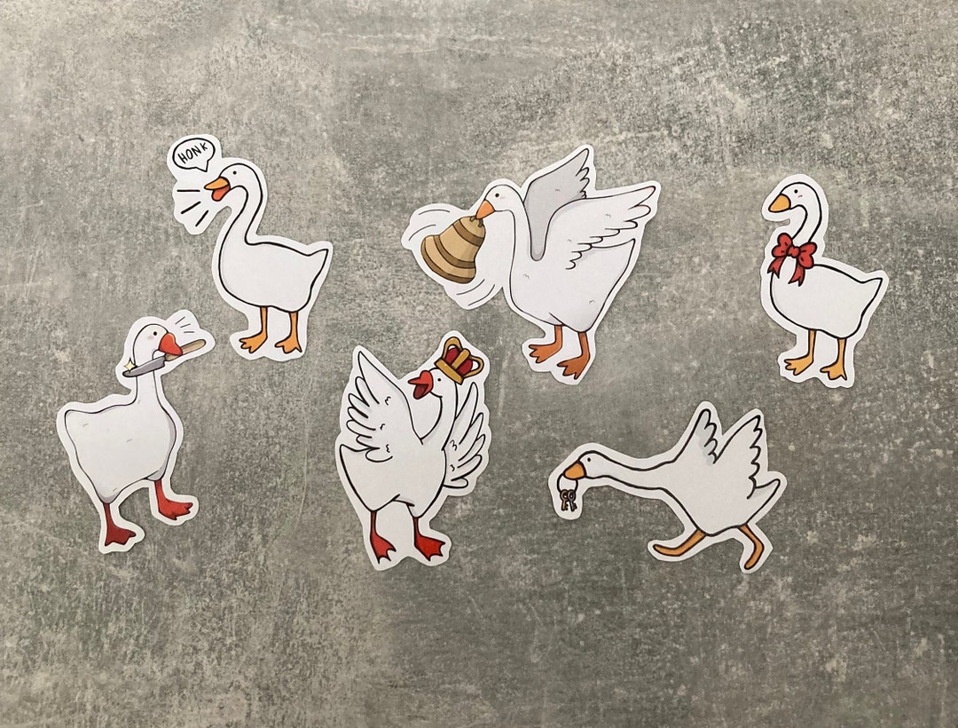 Cute Stickers Inspired by Untitled Goose Game - Etsy