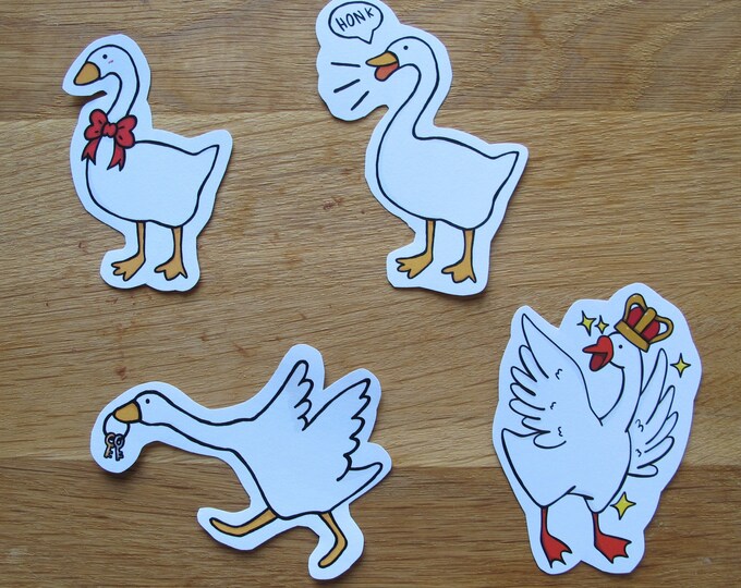 Cute Stickers Inspired by Untitled Goose Game - Etsy