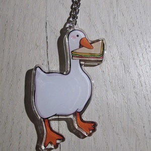 Cute Acrylic Charm Keychain Inspired by Untitled Goose Game - Etsy