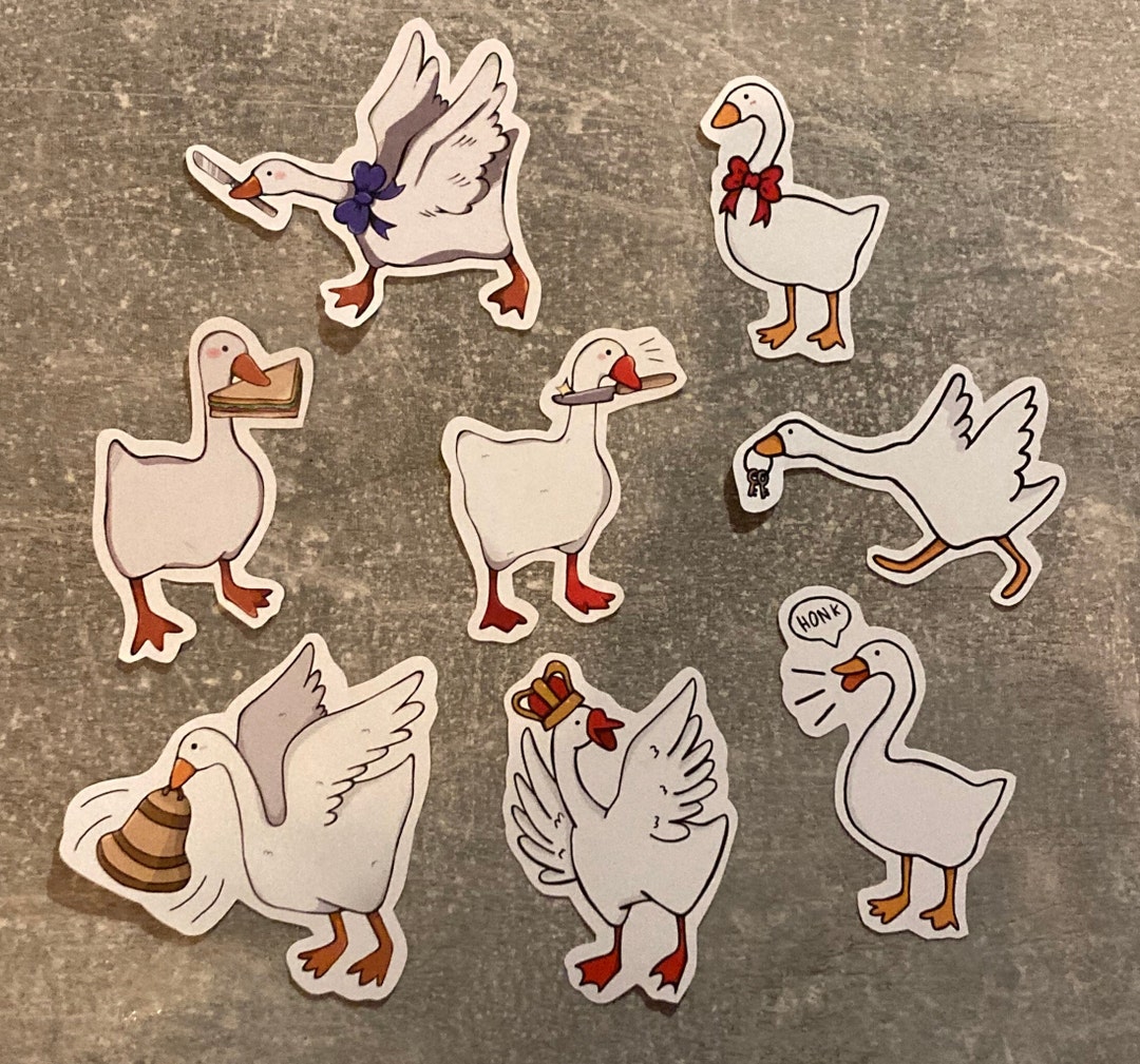 Cute Stickers Inspired by Untitled Goose Game - Part 1 - Etsy