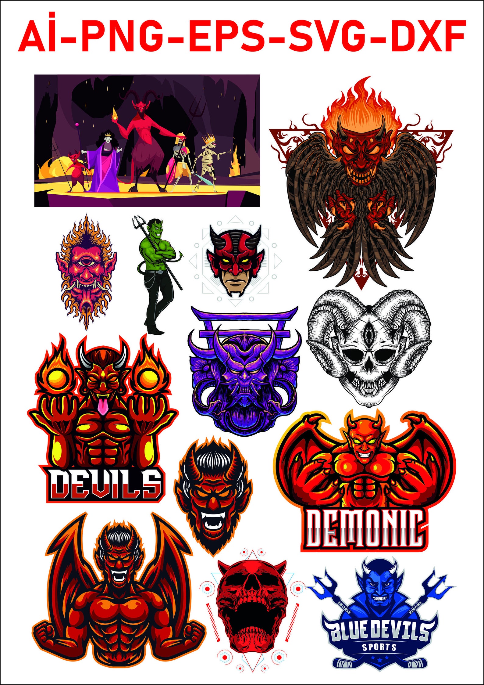 Devil Digital File for Cutting, Printing, Laser and Plot - Etsy