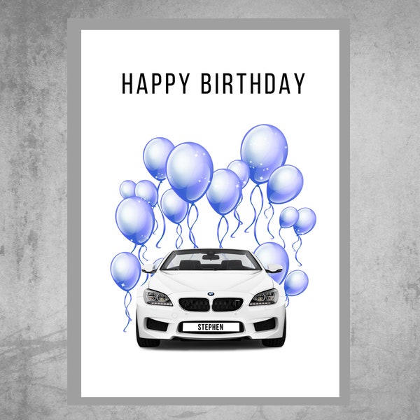 Bmw Birthday Card - Etsy UK