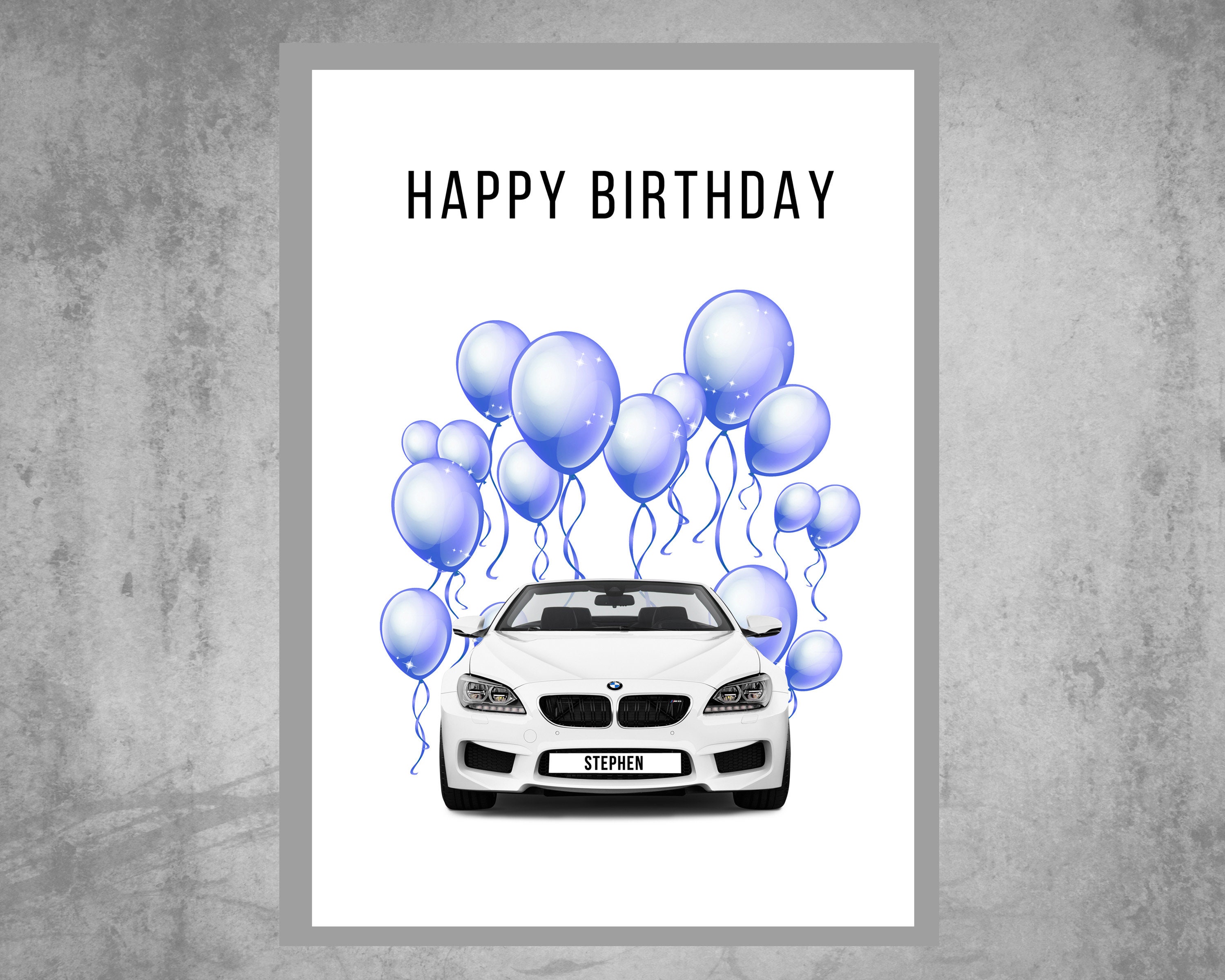BMW Birthday Card for Him or Her Brother Sister Dad Mum Friend - Etsy UK