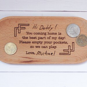 Empty Your Pockets Daddy, Personalized Gift for Dad, Fathers Day Gift ...