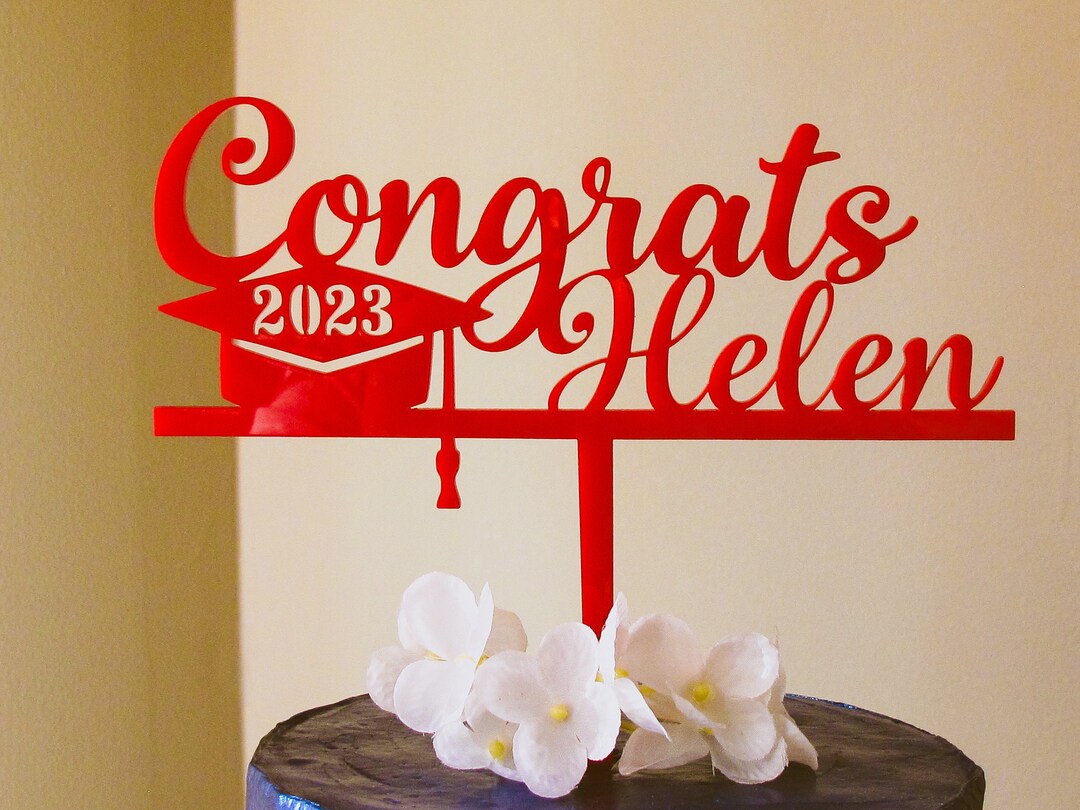 Graduation Cake Topper, Custom Graduation Cake Topper, College Cake ...