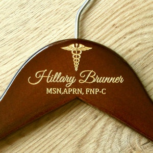 1st White Coat Hanger, Personalized Nurse Practitioner Hanger, Nurse ...