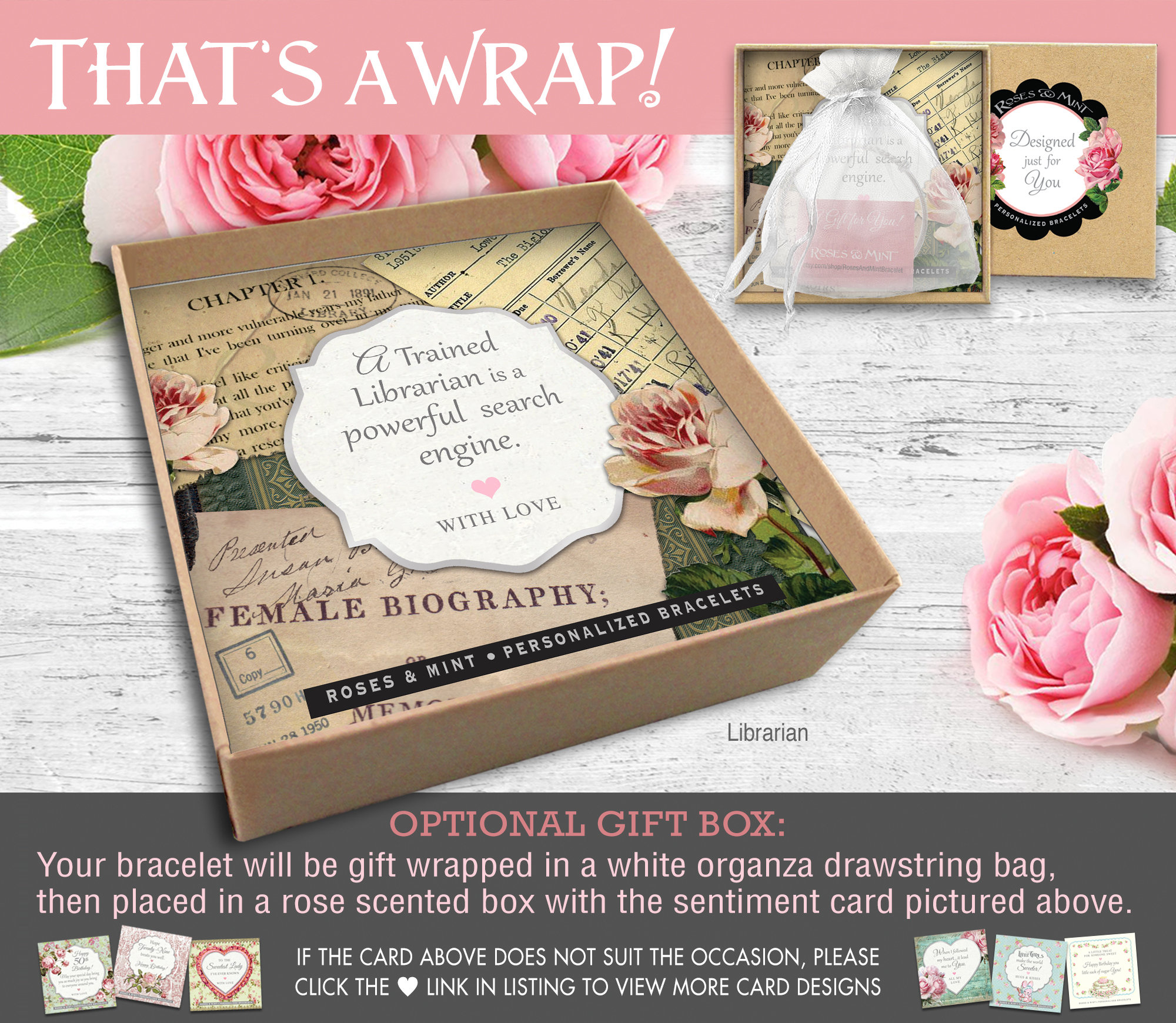 LIBRARIAN CHARM BRACELET Librarian Bracelet Gifts For | Etsy