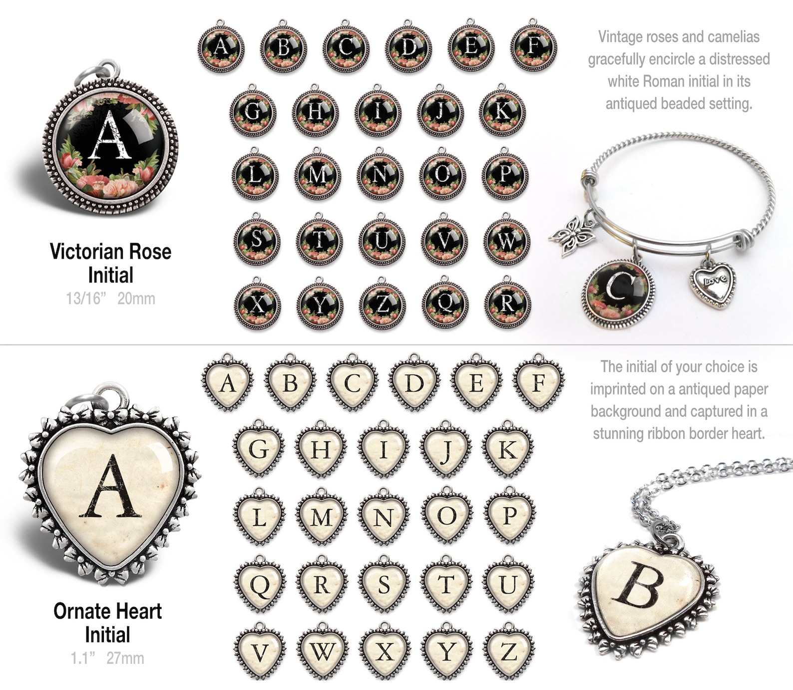 INITIAL PENDANTS Add an Initial Personalize Initial - Etsy