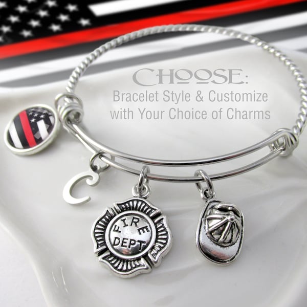 Firefighter Charm - Etsy