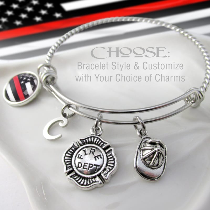 Firefighter Charm - Etsy