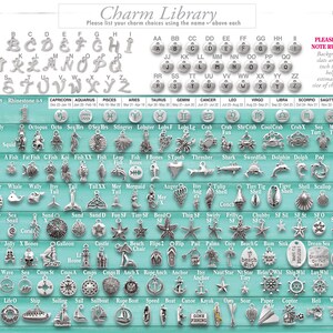 NECKLACE, Linked Charm Necklace,design Your Own, Choose Your Charms ...