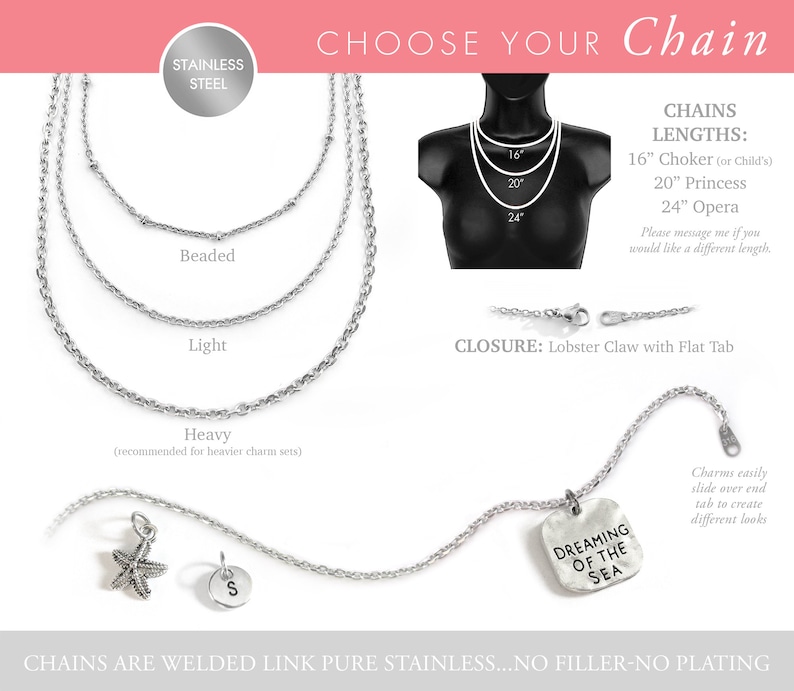 CUSTOM CHARM NECKLACE Design Your Own Choose Your Charms - Etsy
