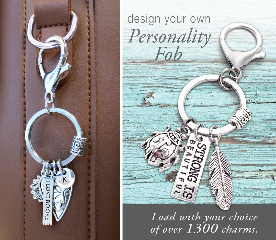 DESIGN A KEY CHAIN, Personality Fob, Purse Charm, Backpack Charm, Gifts ...