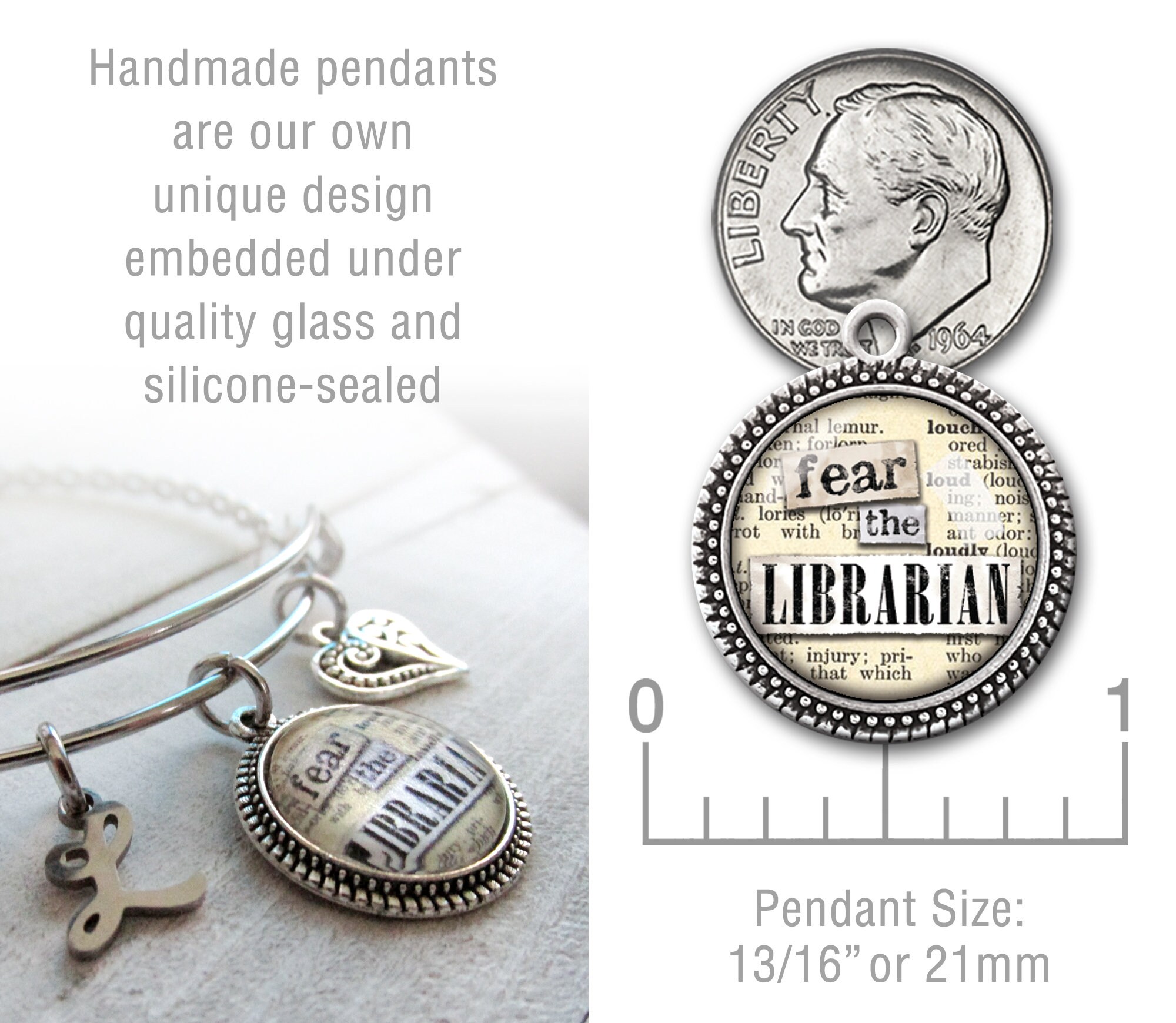 LIBRARIAN CHARM BRACELET Librarian Bracelet Gifts For | Etsy