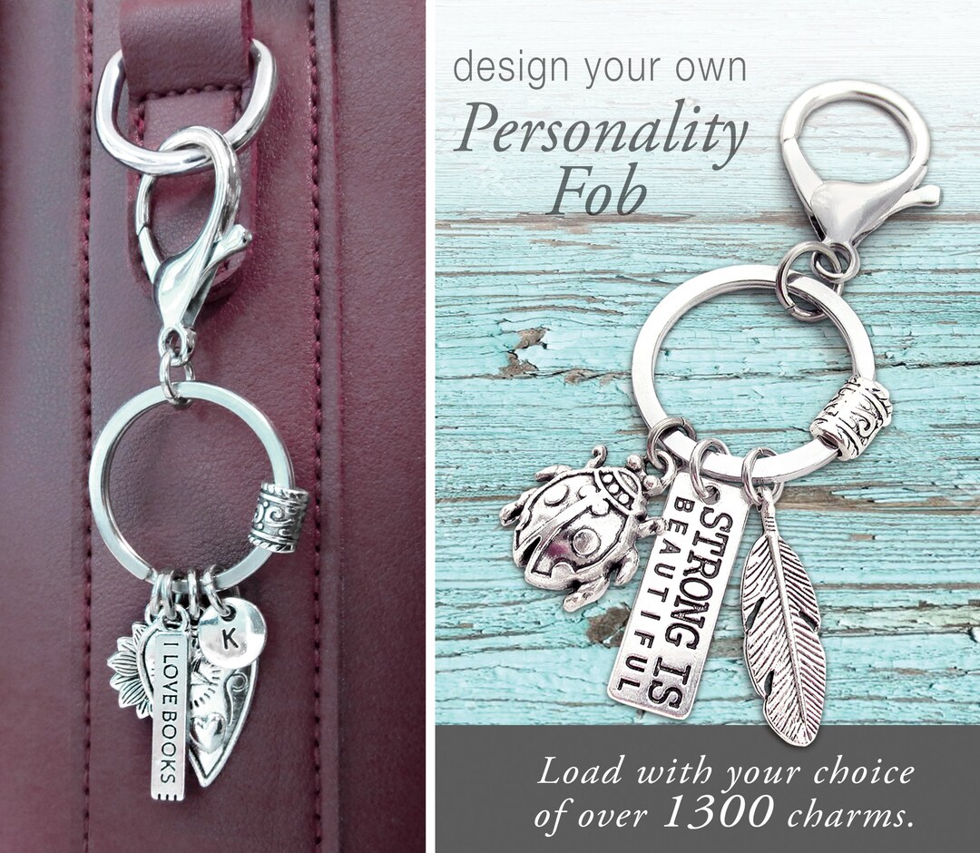 DESIGN A KEY CHAIN, Personality Fob, Purse Charm, Backpack Charm, Gifts ...