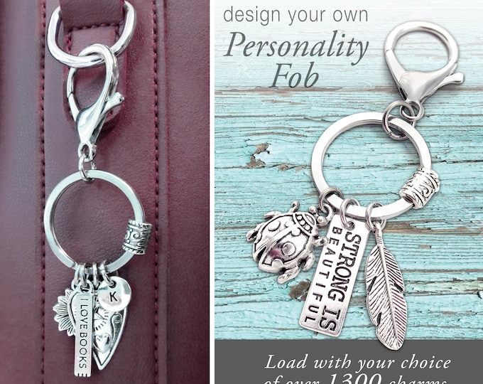 DESIGN A KEY CHAIN, Personality Fob, Purse Charm, Backpack Charm, Gifts ...