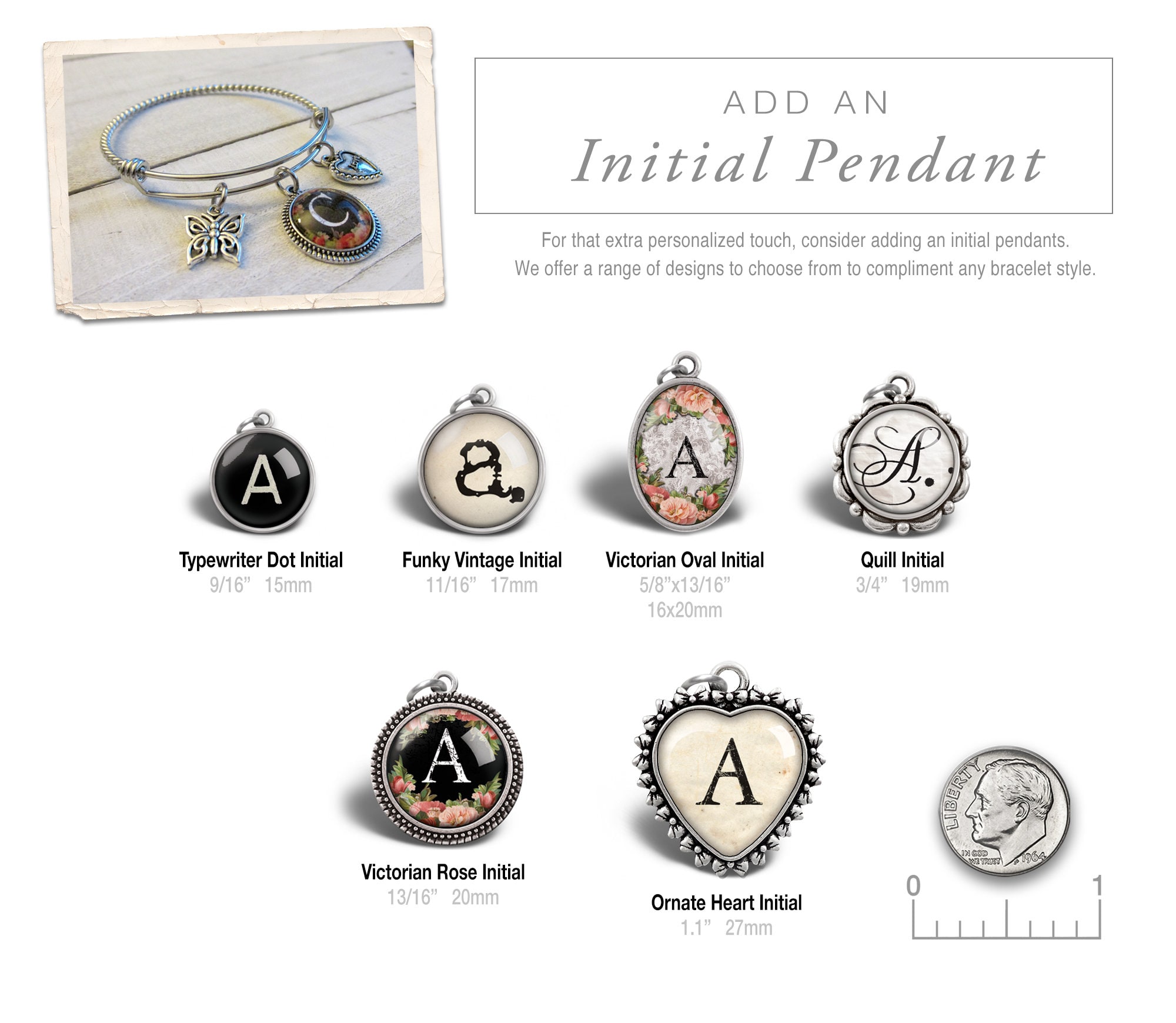 INITIAL PENDANTS Add an Initial Personalize Initial - Etsy
