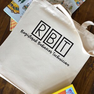 RBT Tote Bag // Registered Behavior Technician Tote // ABA Therapist ...