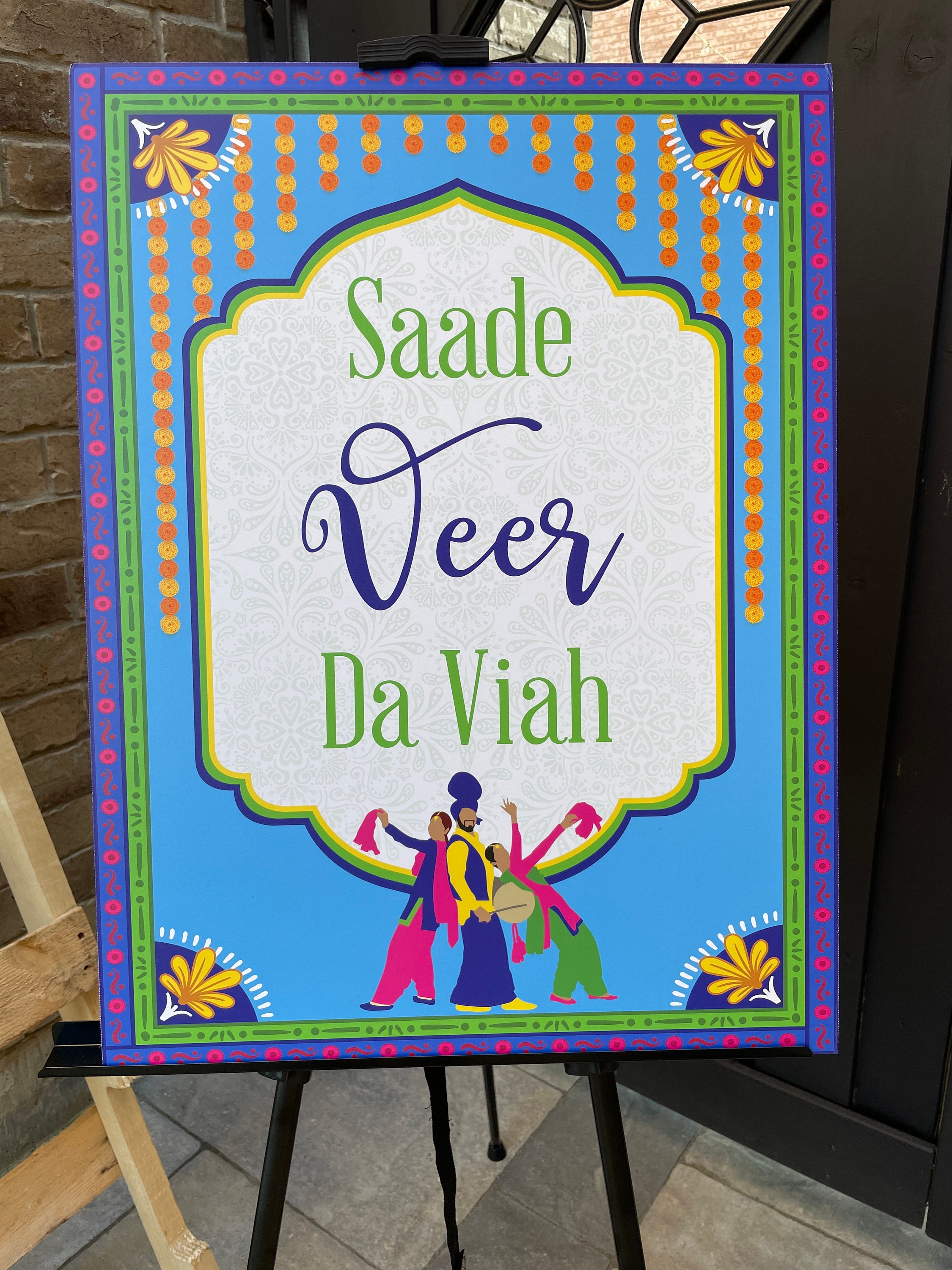 Saade Veer Da Viah Welcome Sangeet Sign Sangeet Themed Sign Sangeet ...