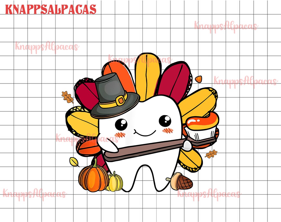 Turkey Dentist PNG Retro Thanksgiving Png Thankful Dental - Etsy