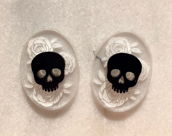Skull and Roses Stackable Buttons - Etsy