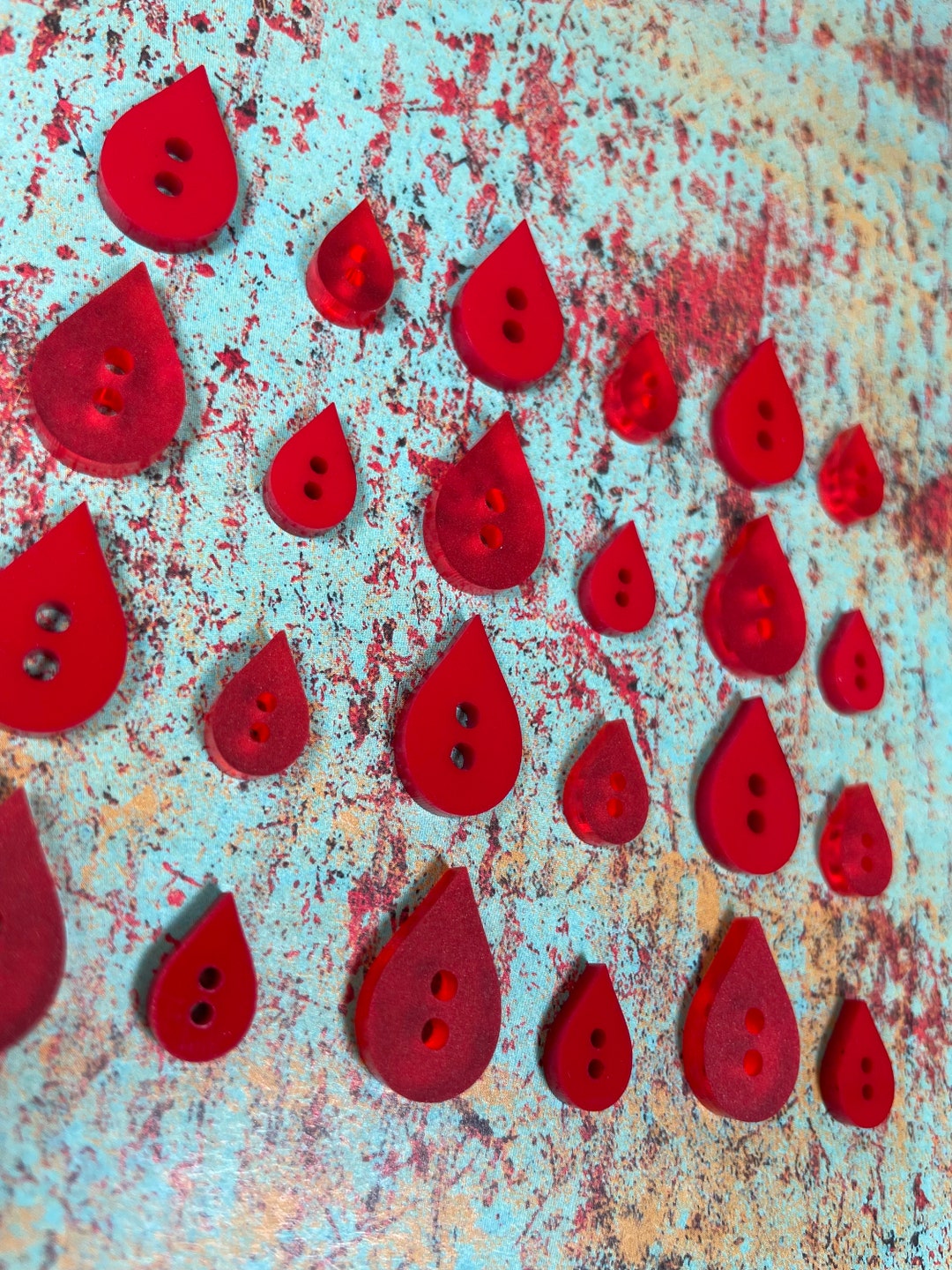Blood Drop Buttons - Etsy