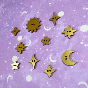 Deluxe Celestial Button Set - Etsy