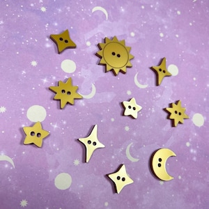 Deluxe Celestial Button Set - Etsy