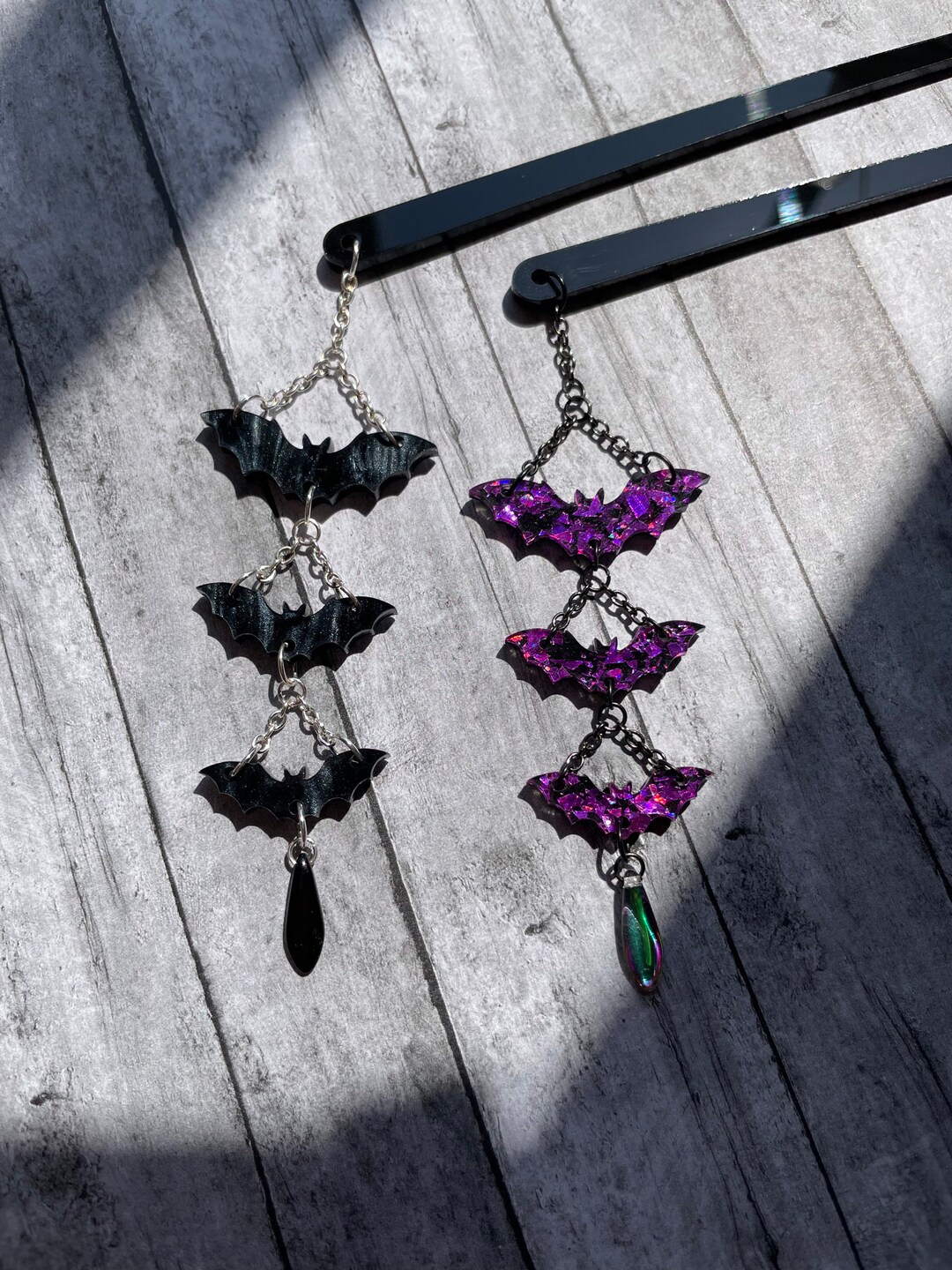 Bat Hair Ornament - Etsy