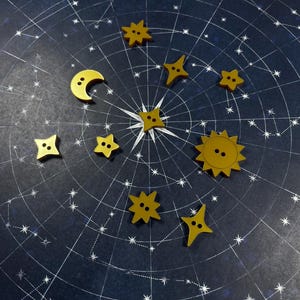 Deluxe Celestial Button Set - Etsy
