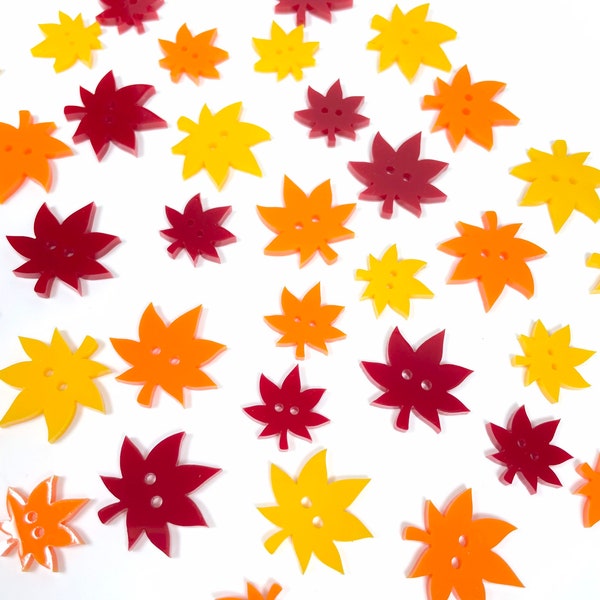 Maple Leaf Buttons - Etsy