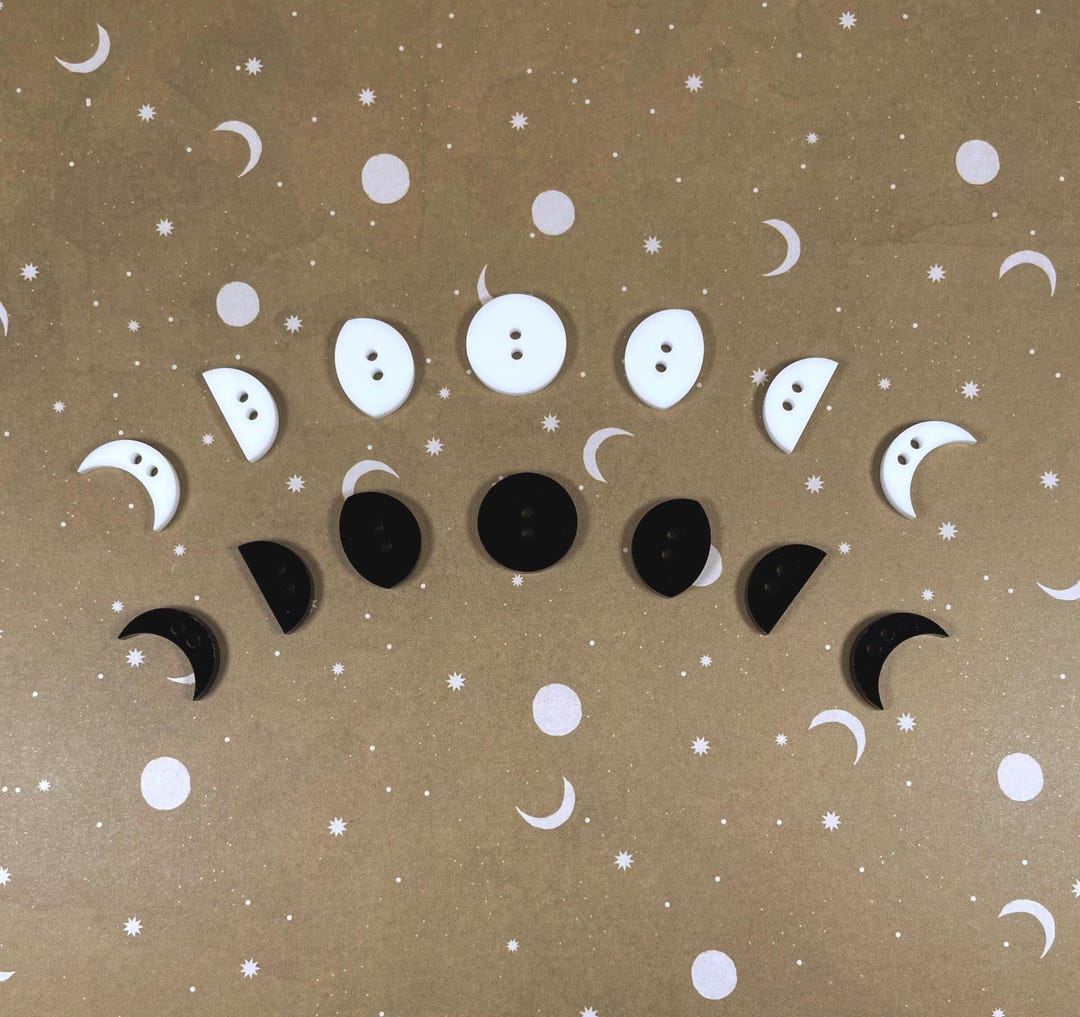 Moon Phase Buttons - Etsy