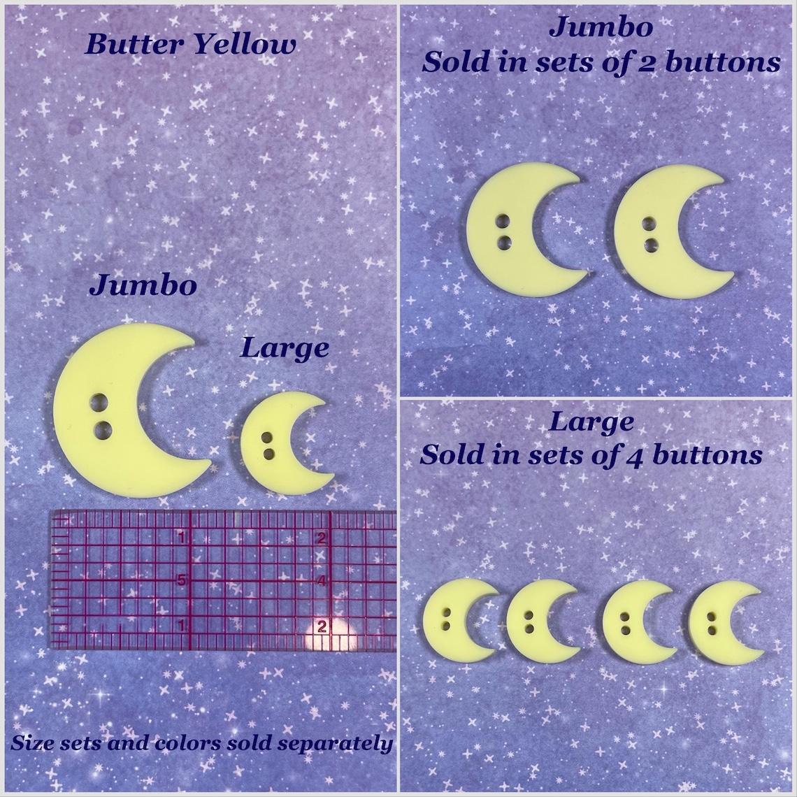 Moon Buttons - Etsy