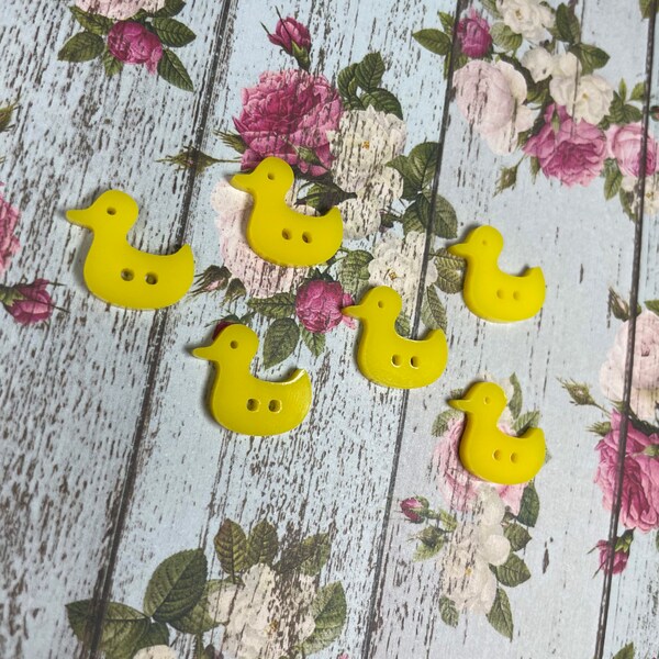 Yellow Duck Buttons - Etsy