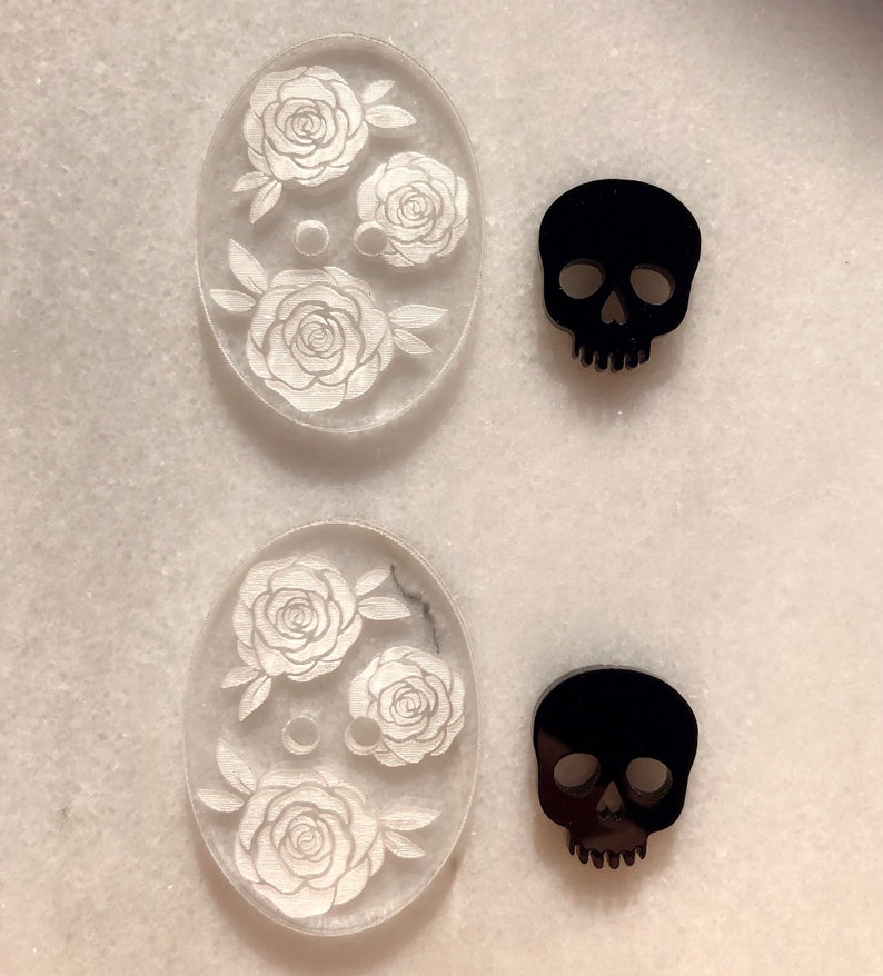 Skull and Roses Stackable Buttons | Etsy