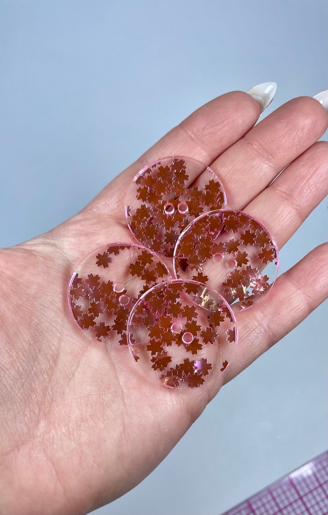 Limited Edition Sakura Glitter Buttons - Etsy